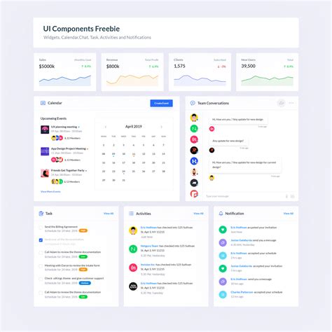 Dashboard Ui Kit Freebie Supply