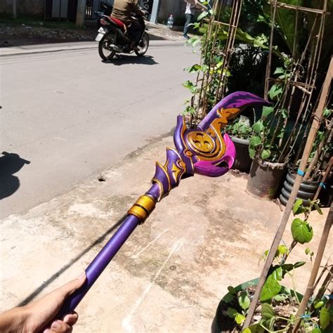 Jual Engulfing Lightning Baal Spear Raiden Shogun Weapons Indonesia Shopee Indonesia