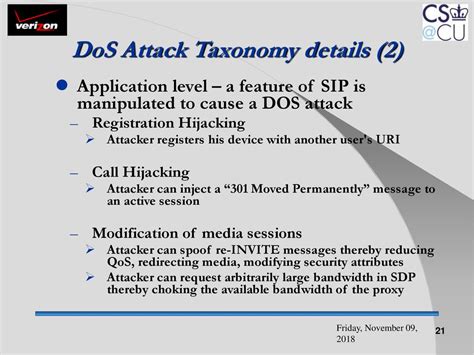 columbia verizon research security voip denial of service ppt