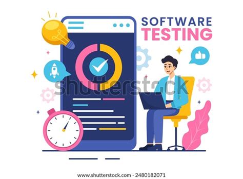 Software Testing Vector Illustration Featuring Application Stock Vector Royalty Free