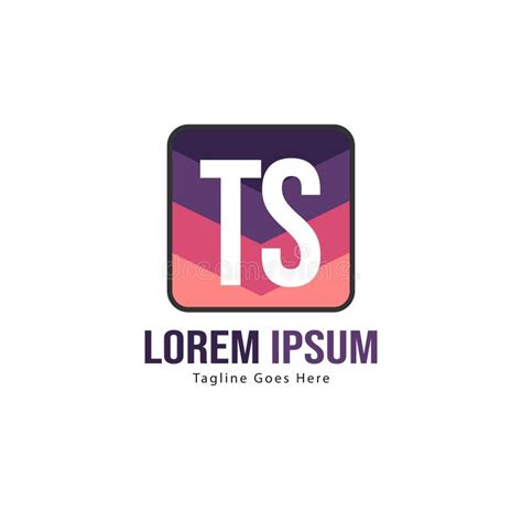 Initial Ts Logo Template With Modern Frame Minimalist Ts Letter Logo