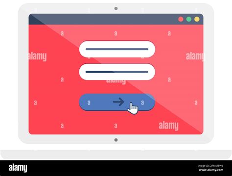 Start Authorization Menu On Screen Of Digital Gadget Page Entering Login And Password Website