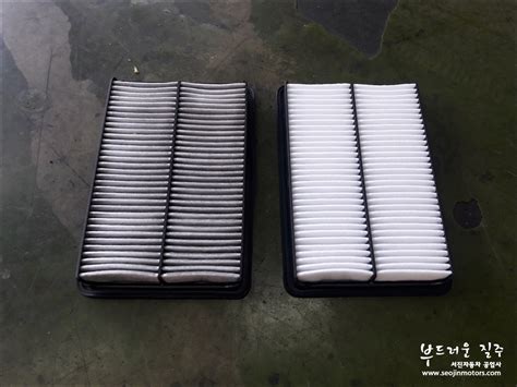 현대 싼타페dm 듀라맥스 엔진오일 교환 잔유제거 에어컨필터 교체 서진자동차공업사