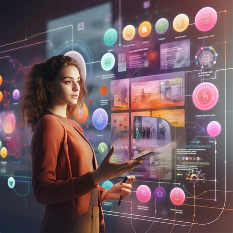 People Interact With User Interfaces Premium Ai Generated Image