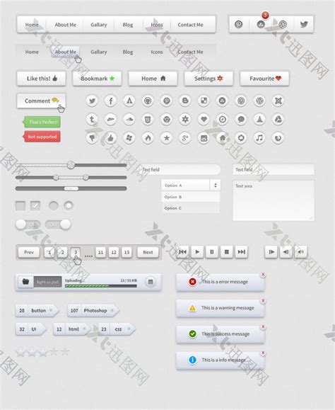 网页导航按钮分页进度条设计详情小牛办公