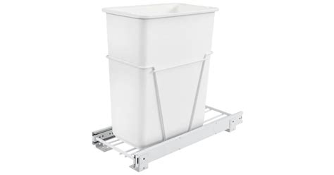 Rev A Shelf RV PB S Classic W Slim Steel Frame Single Qt Pull Out Trash Bin With Full