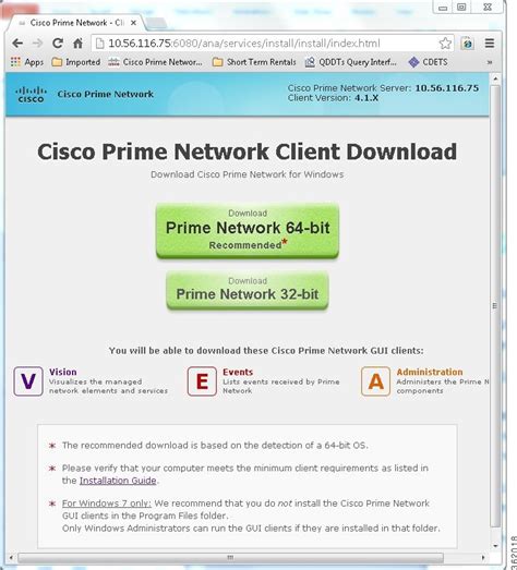 Cisco Prime Network Installation Guide Installing The Prime Network Clients Cisco Prime