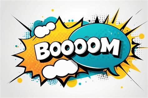Blank boom comic speech bubble on white background Vector AI generated | Premium AI-generated image