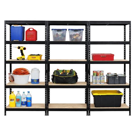 3x Storalex Msr Industrial Shelving Unit 1800mm High Up To 300kg Black