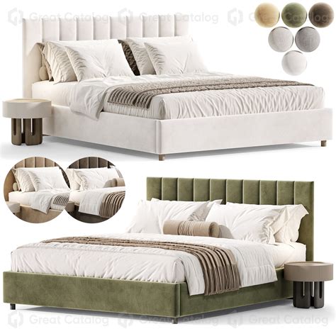 Bed And Bedside Tables Adel 3d Model Greatcatalog 85477