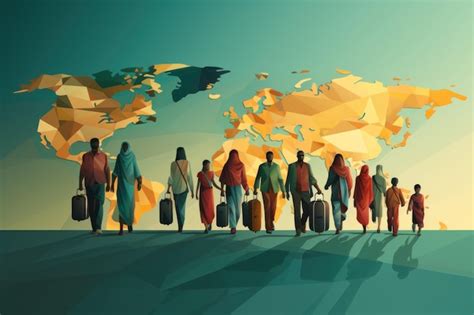 Premium Ai Image International Day Of Migration World People Move To Another Country Generative Ai