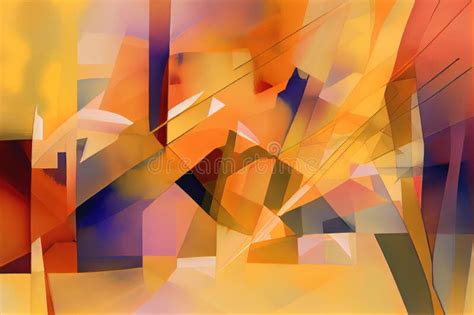 Abstract Background With Geometric Shapes And Lines Generative Ai