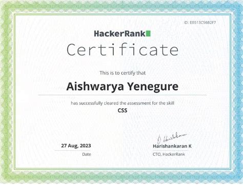 Aishwarya Yenegure On Linkedin Connections Css Hackerrank
