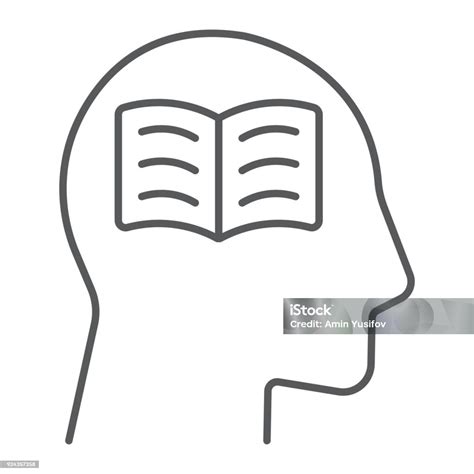 자기 선 아이콘 전자 학습 및 교육도 서 기호 벡터 그래픽 사람 흰색 배경 Eps 10에 선형 패턴을 공부합니다 추상적인에 대한 스톡 벡터 아트 및 기타 이미지 Istock