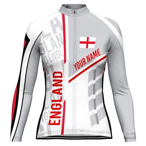Customized England Long Sleeve Cycling Jersey For Women Os Cycling Store