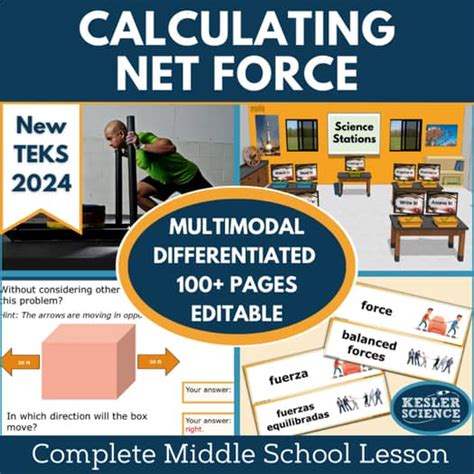 calculating net force complete science lesson ms 6 8 new teks 6 7b