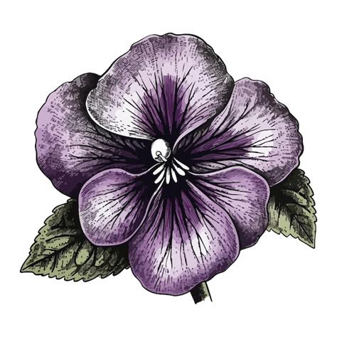 Premium Vector Violet Vector Drawing Isolated Hand Drawn Engraved Style Illustration