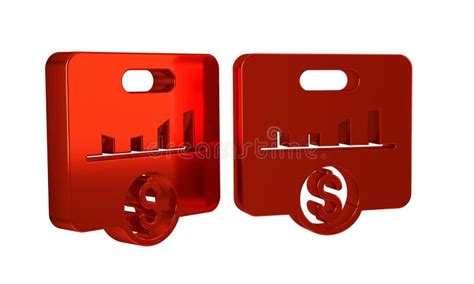 Red KPI Key Performance Indicator Icon Isolated On Transparent Background Stock Illustration