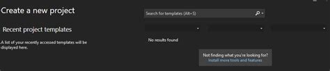 New Install Of Visual Studio 2022 Does Not Show Project Templates