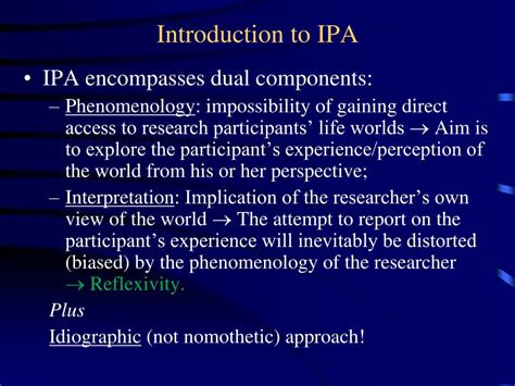 Ppt Qualitative Research Methods Interpretative Phenomenological