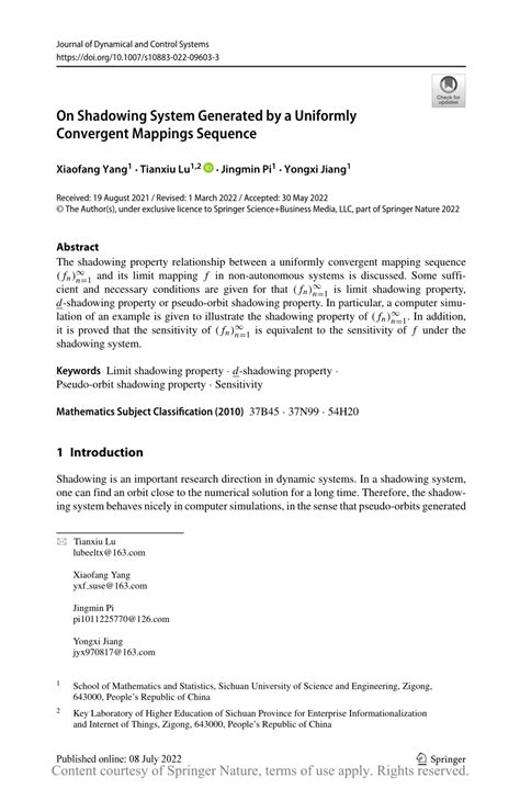 On Shadowing System Generated By A Uniformly Convergent Mappings Sequence