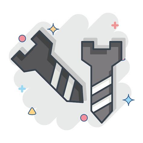 Premium Vector Icon Screw Related To Carpentry Symbol Comic Style