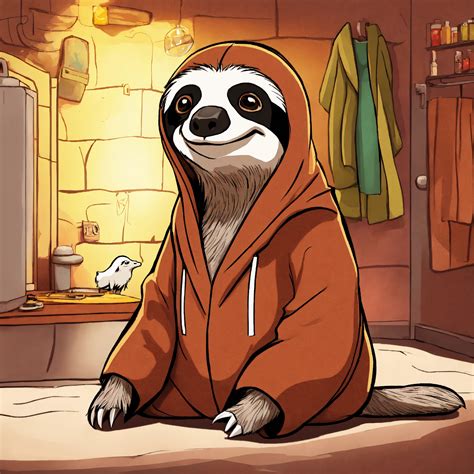 Lexica Simon The Patient Sloth Cartoon