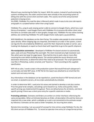 Filemaker Pro In The Pre Media Environment PDF