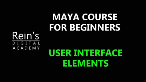 User Interface UI Elements Interface Tour Basics Of Autodesk Maya Tutorial For Beginners