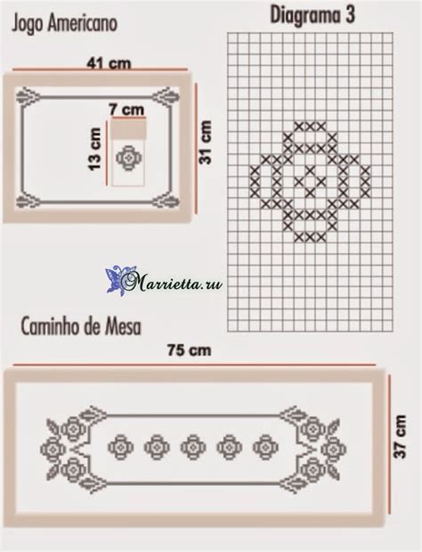 Сервировочные салфетки из пластиковой канвы с вышивкой