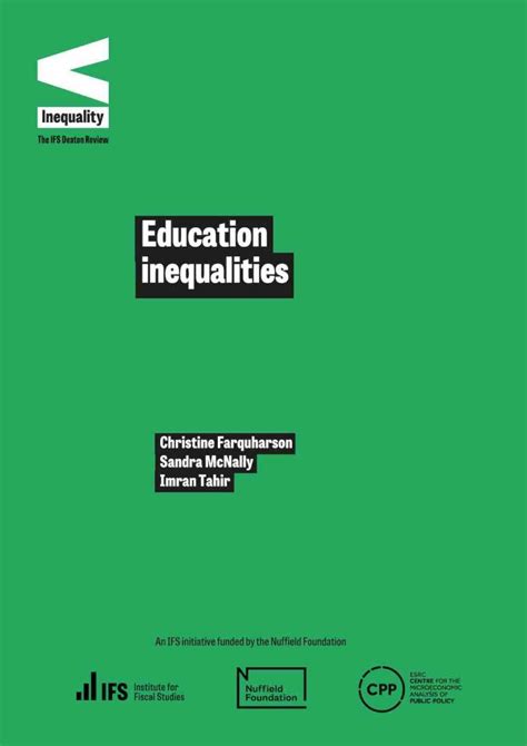 Education Inequalities Inequality The Ifs Deaton Review