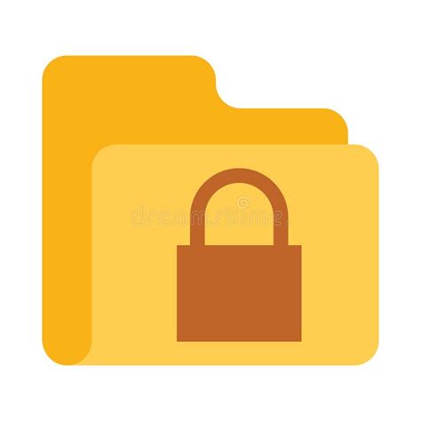 Folder Lock Color VECTOR Icon Stock Illustration Illustration Of Color Office