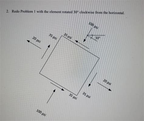 solved 2 redo problem i with the element rotated 30°