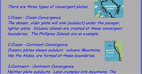 Mr Baysingers Science Class Types Of Convergence Notes