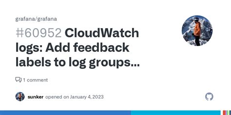 Cloudwatch Logs Add Feedback Labels To Log Groups Selector · Issue