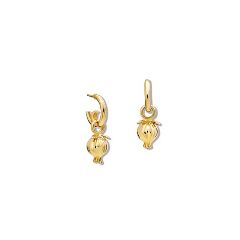 pomegranate earring drops yellow gold cassandra goad