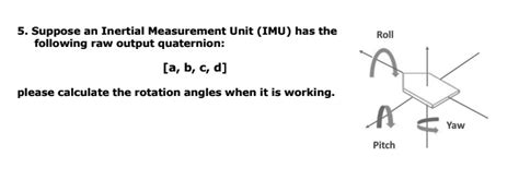 5 Suppose An Inertial Measurement Unit Imu Has The Following Raw Output Quaternion [a B C
