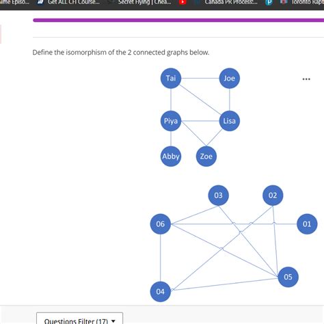 Solved Define The Isomorphism Of The 2 Connected Graphs