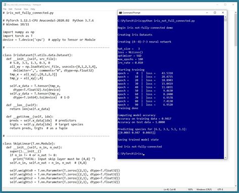 An Example Of A Pytorch Neural Network That Uses A Not Fully Connected