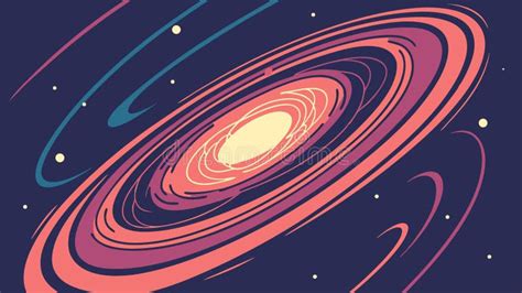Spiral Galaxy View Cosmic Space And Universe Beauty Design Vector Design Generative Ai Stock