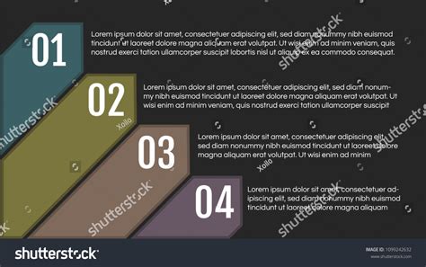 Infographic Vector Contents Overview Four Stage Stock Vector Royalty Free 1099242632