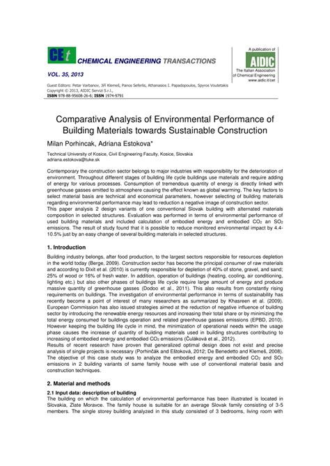 Pdf Comparative Analysis Of Environmental Performance Of Building
