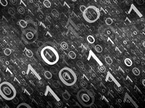 Binary Code Black And White Intensity Map Stock Illustration