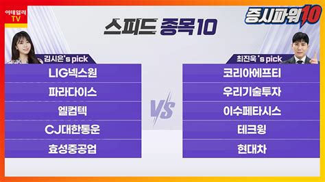 Lig넥스원 코리아에프티 파라다이스 우리기술투자 엘컴텍 이수페타시스 Cj대한통운 네이버 Tv