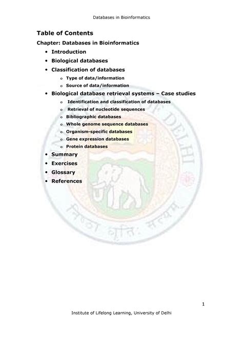 Unit 3 Databases In Bioinformatics Databases In Bioinformatics 1