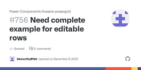 Need Complete Example For Editable Rows · Power Components Livewire Powergrid · Discussion 756