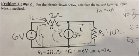 solved problem 1 30pts for the circuit shown below