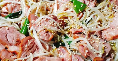 어린이반찬~숙주훈제돼지고기볶음