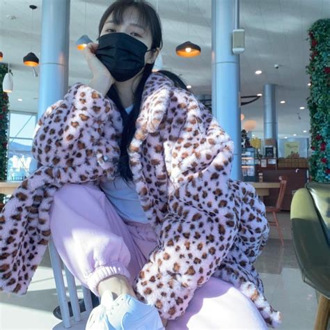 겨울패션 레오파드 퍼자켓 네이버 블로그