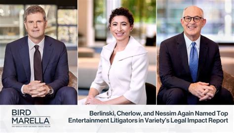 Berlinski Cherlow And Nessim Again Named Top Entertainment Litigators